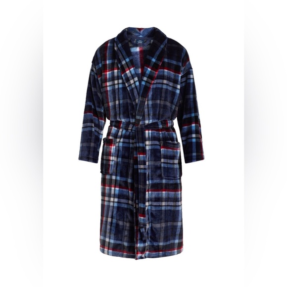 George | Other | Mens George Plaid Robe Blue And Red | Poshmark